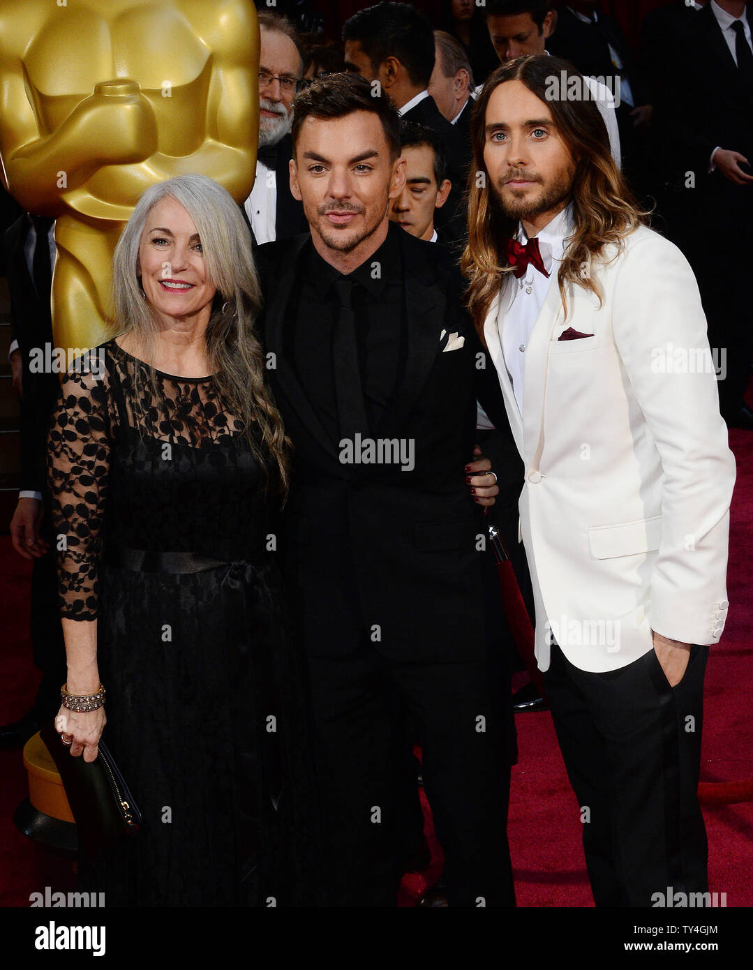 Constance Leto, actor Jared Leto and musician Shannon Leto arrive on ...