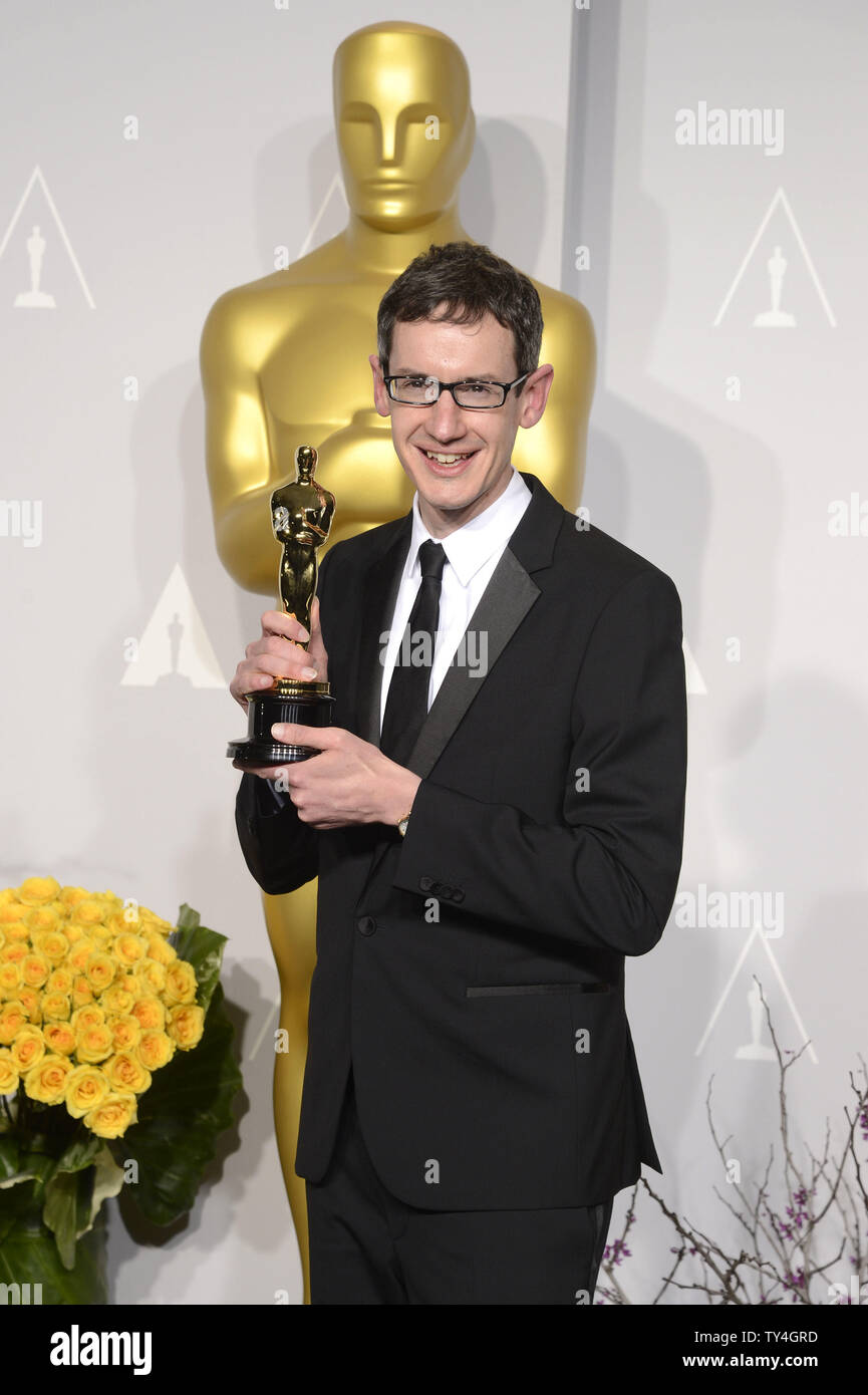 Steven Price, winner of best original score for "Gravity," poses with ...