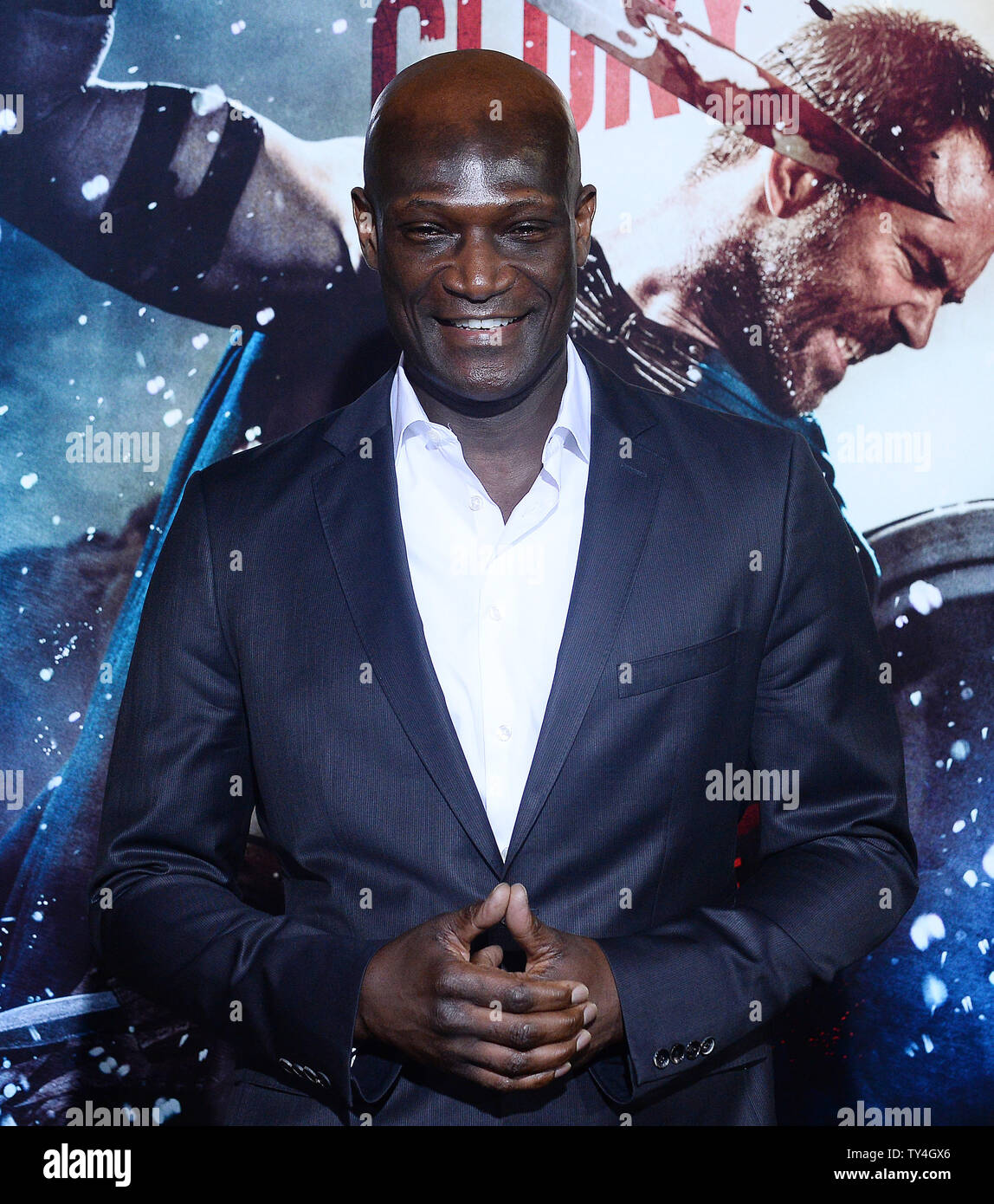 Actor Peter Mensah attends the premiere of the motion picture war drama ...