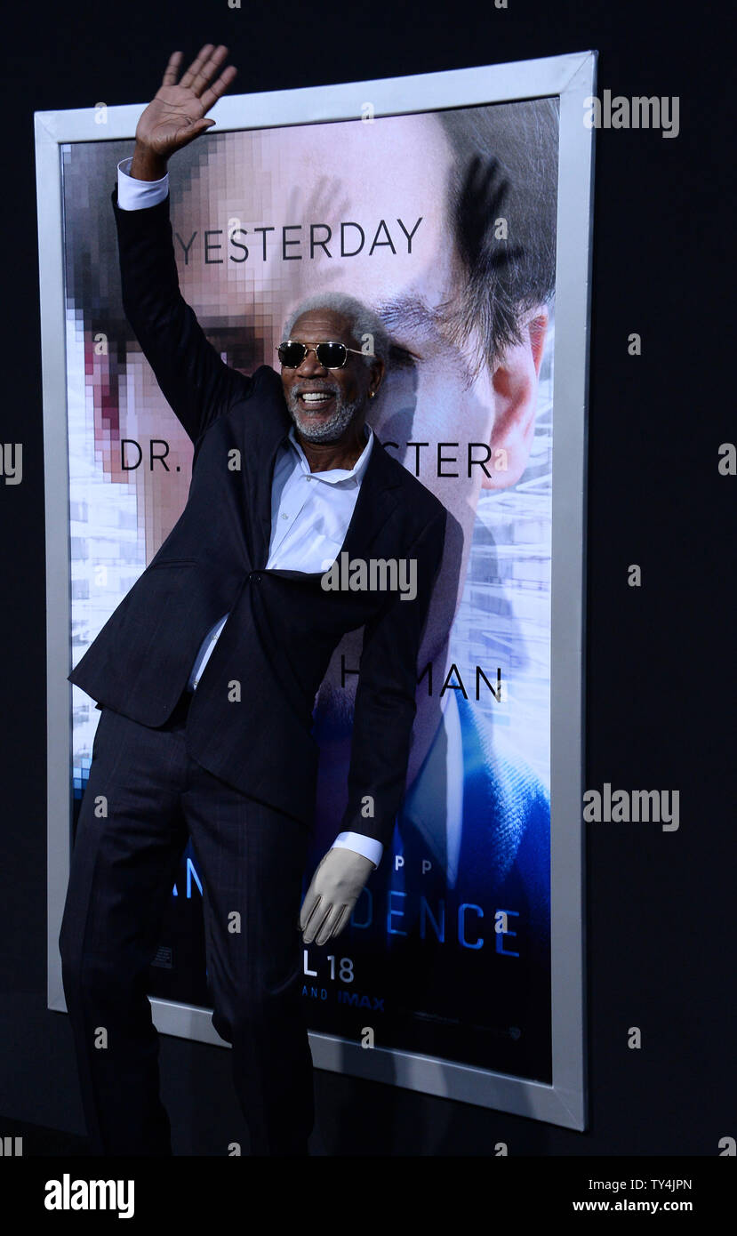 Cast member Morgan Freeman attends the premiere of the sci-fi motion ...