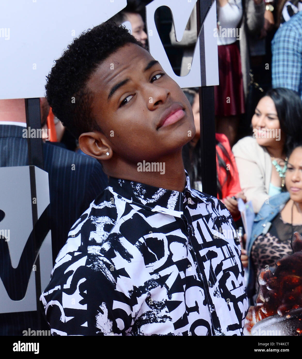 Actor/singer Trevor Jackson arrives for the MTV Movie Awards at Nokia ...