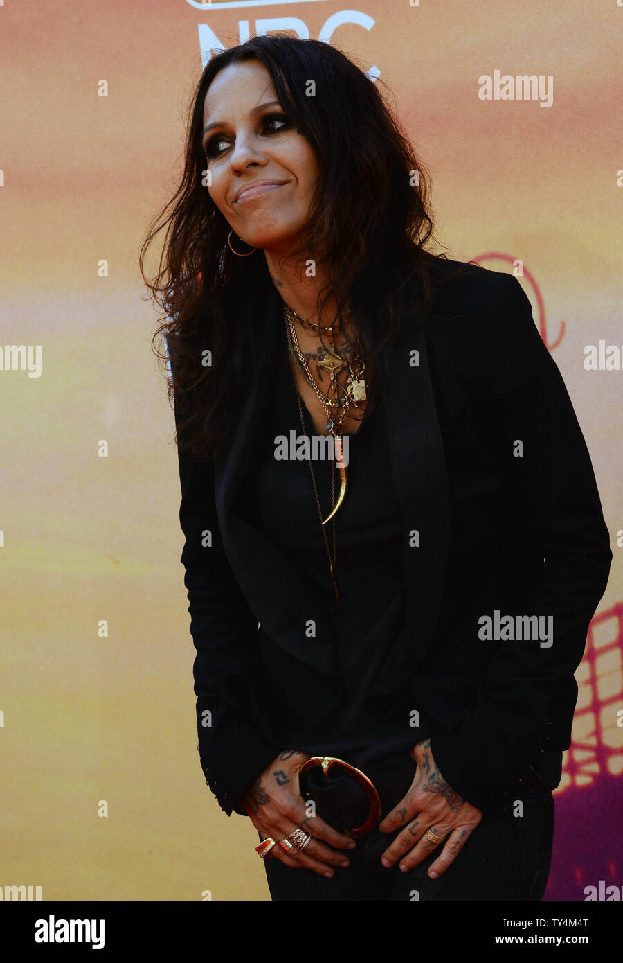American rock musician Linda Perry attends the I Heart Radio Music ...