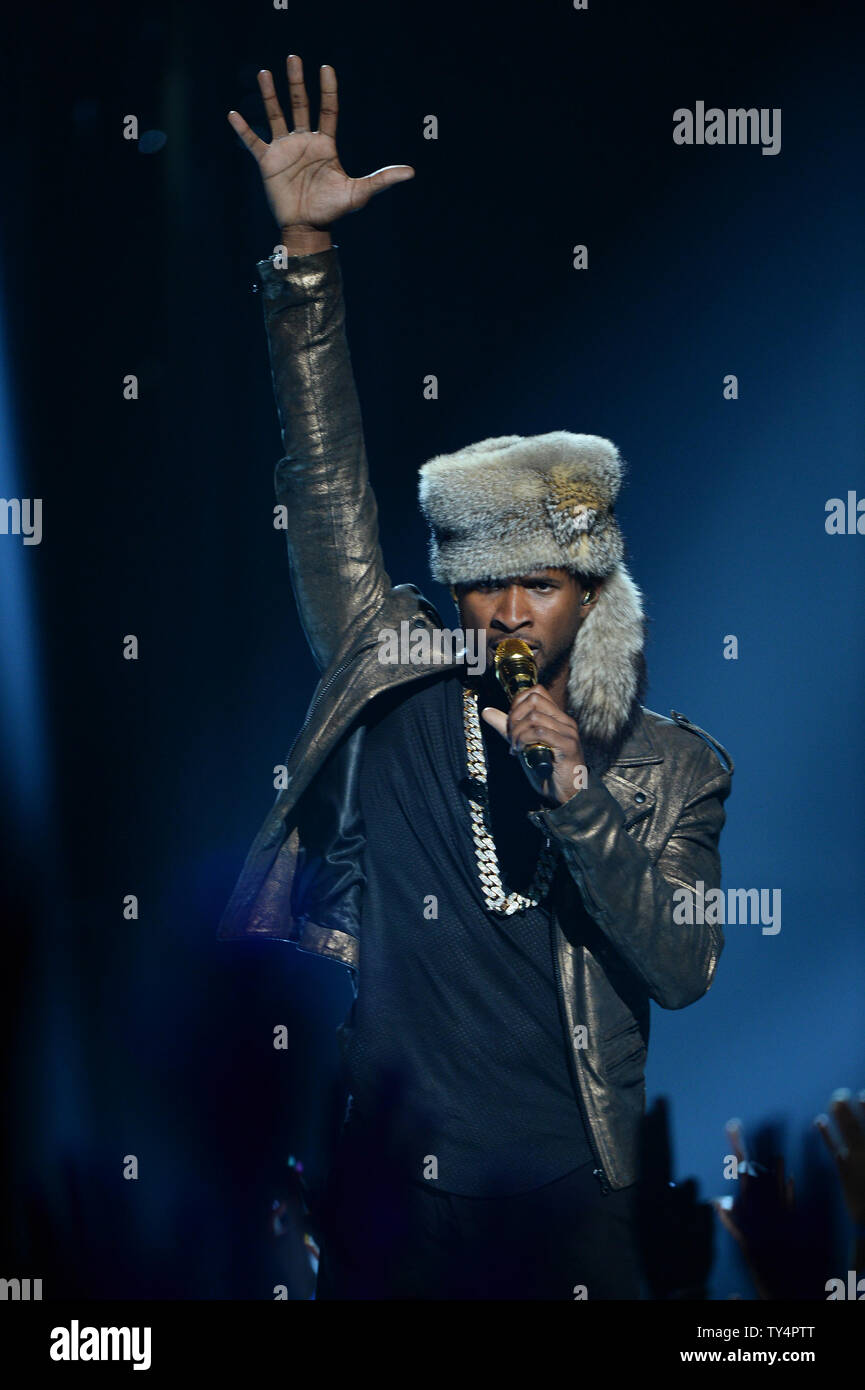 Singer Usher performs during the 14th annual BET Awards at Nokia ...