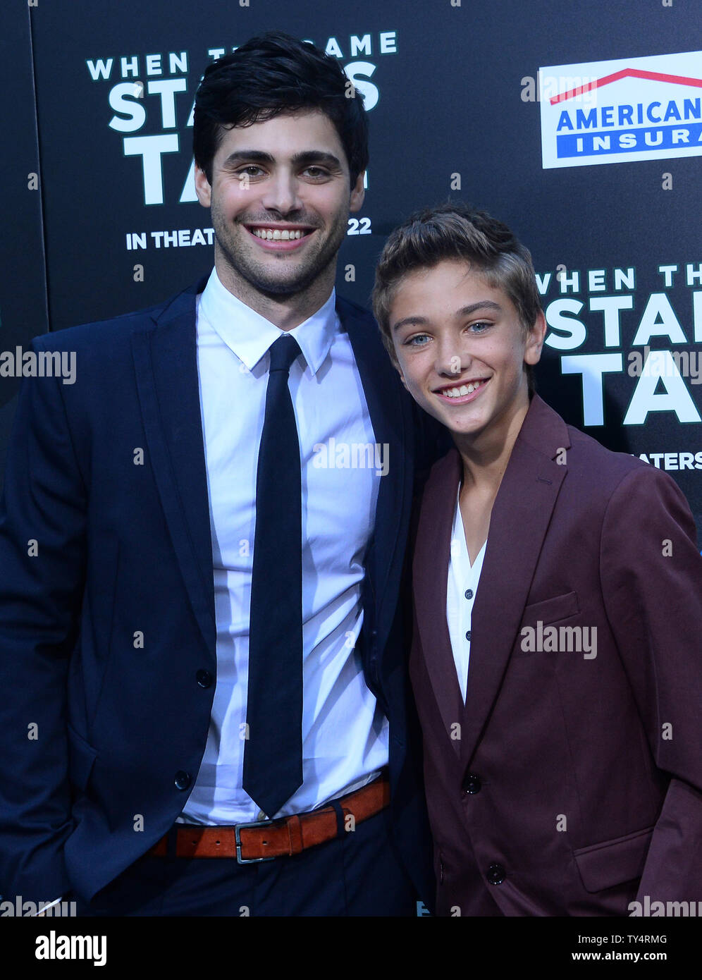 Cast member s Matthew Daddario (L) and Gavin Casalegno attend the ...