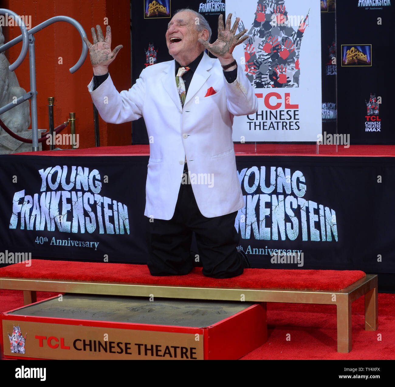 Actor and director Mel Brooks participates in a hand & footprint ...