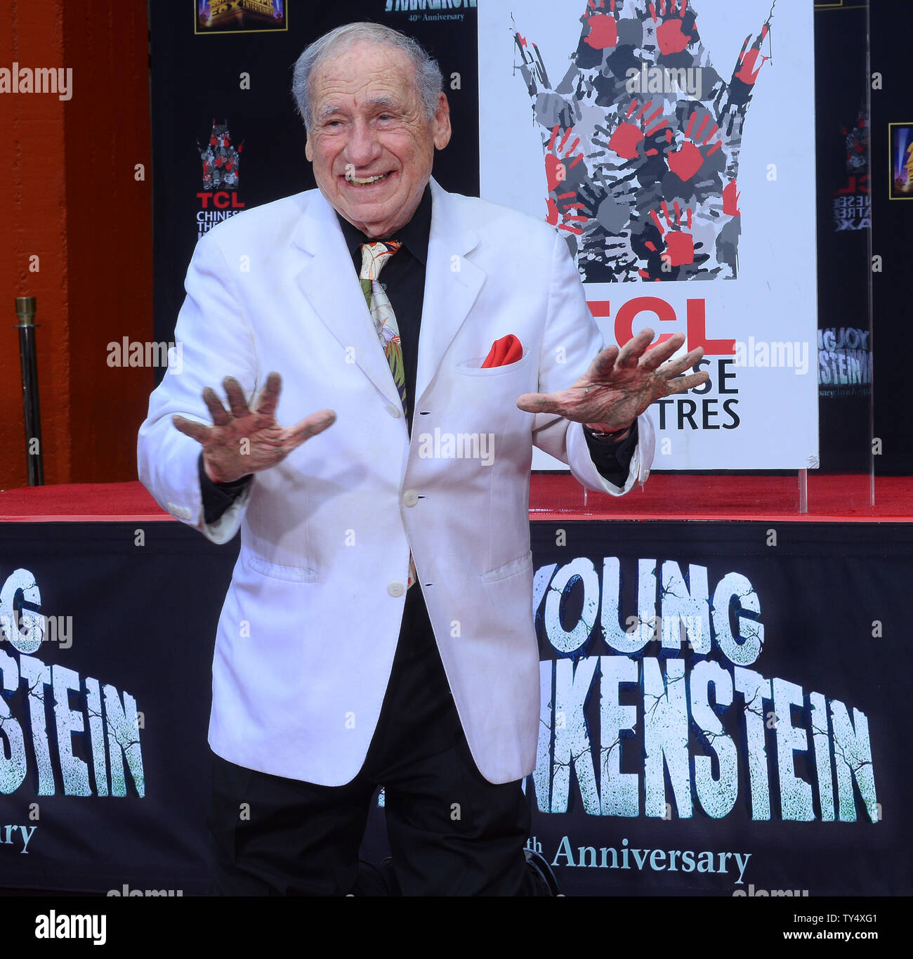 Actor and director Mel Brooks participates in a hand & footprint ...