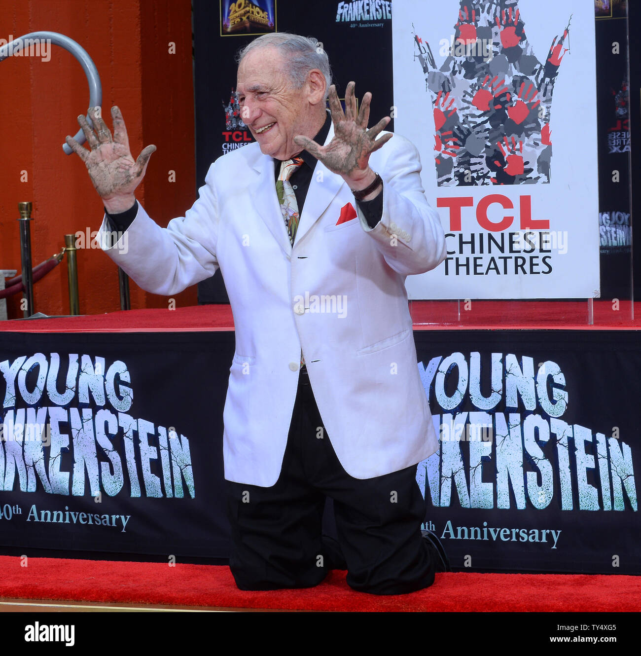Actor and director Mel Brooks participates in a hand & footprint ...