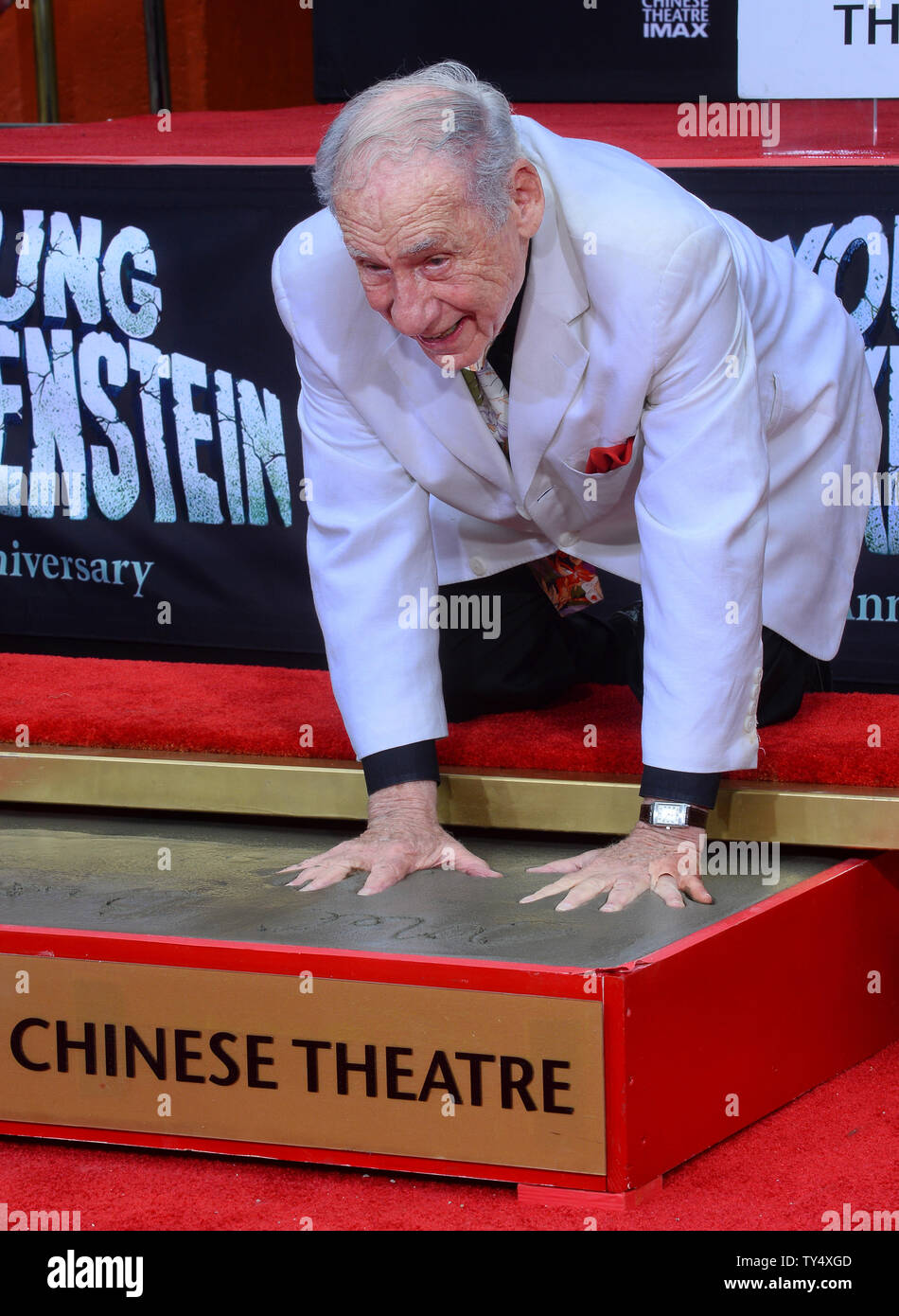 Actor and director Mel Brooks participates in a hand & footprint ...