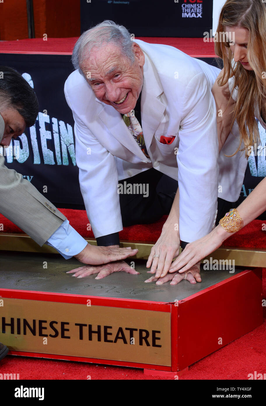 Actor and director Mel Brooks participates in a hand & footprint ...