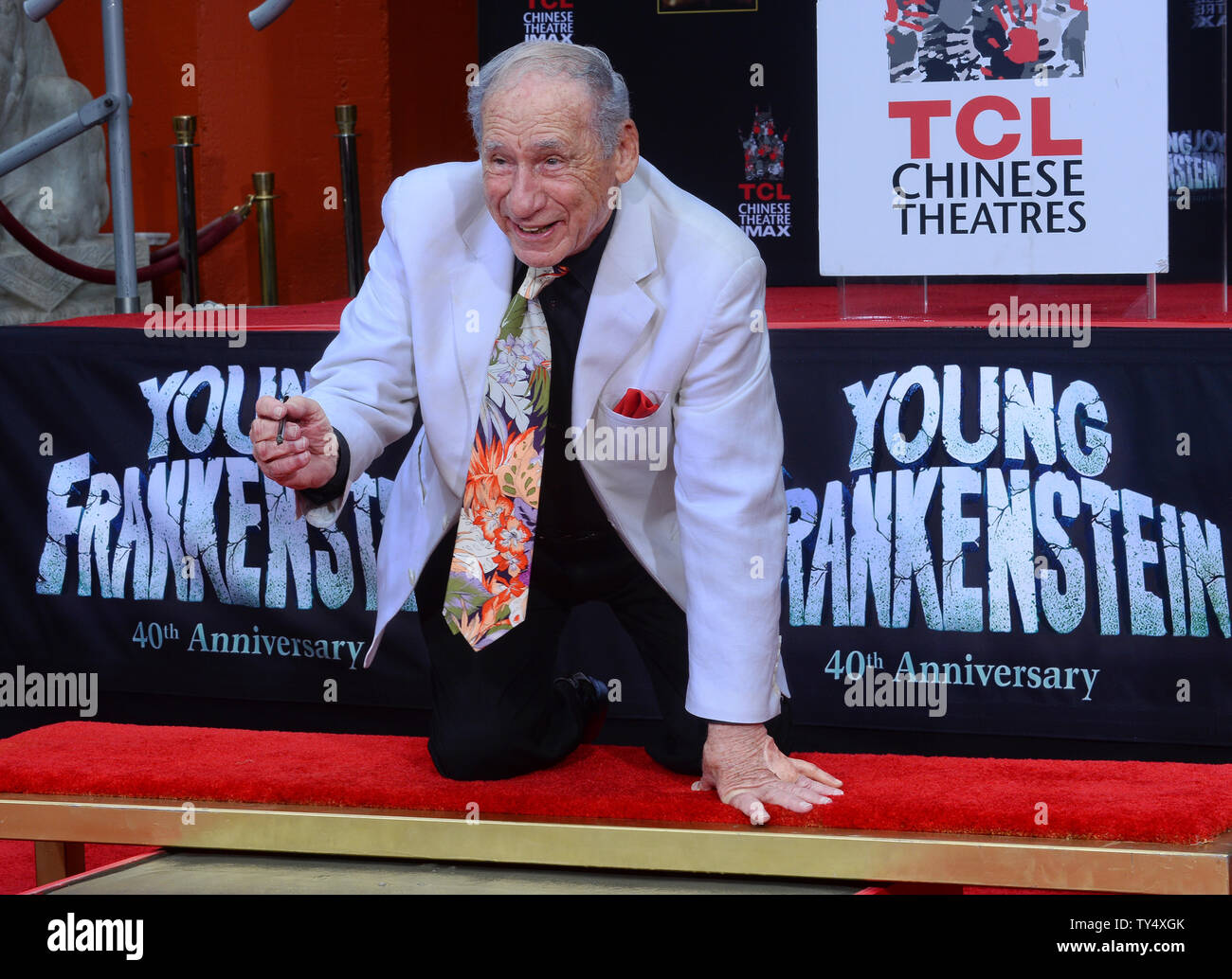 Actor and director Mel Brooks participates in a hand & footprint ...