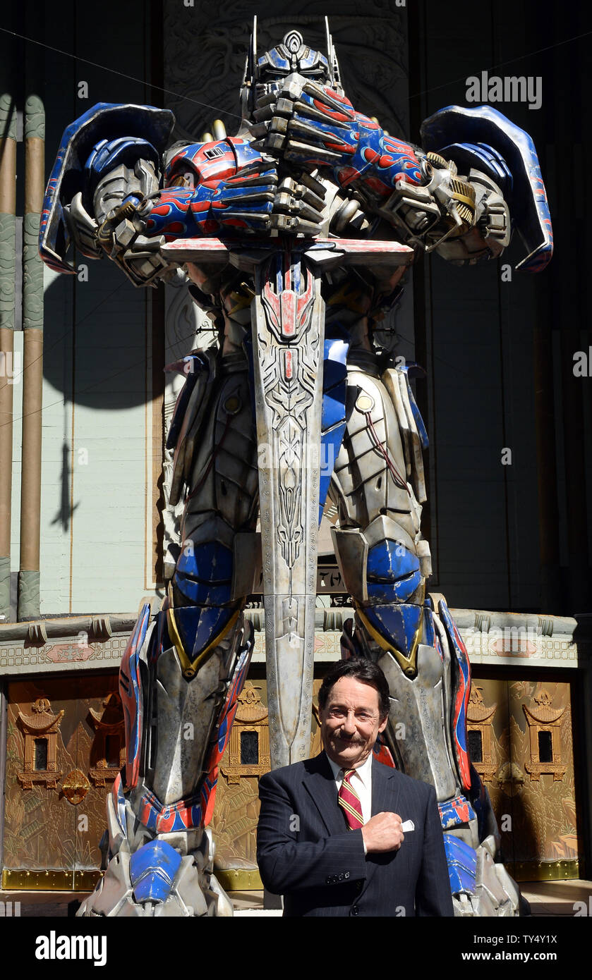 Canadian voice actor Peter Cullen participates in a handprint ceremony ...