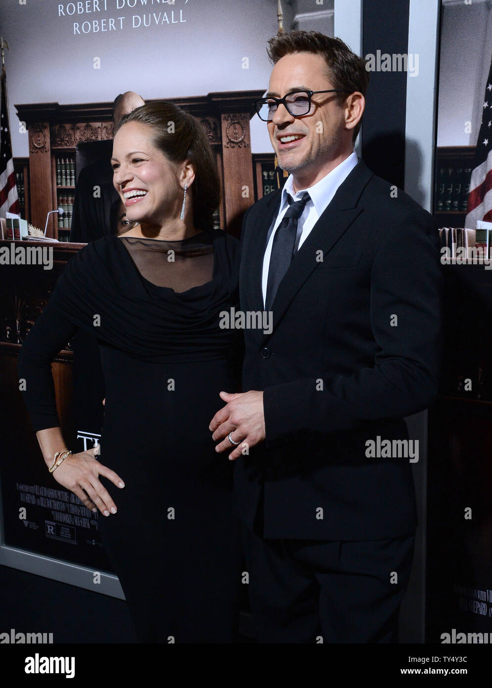 Cast member Robert Downey Jr. and his wife, producer Susan Downey ...