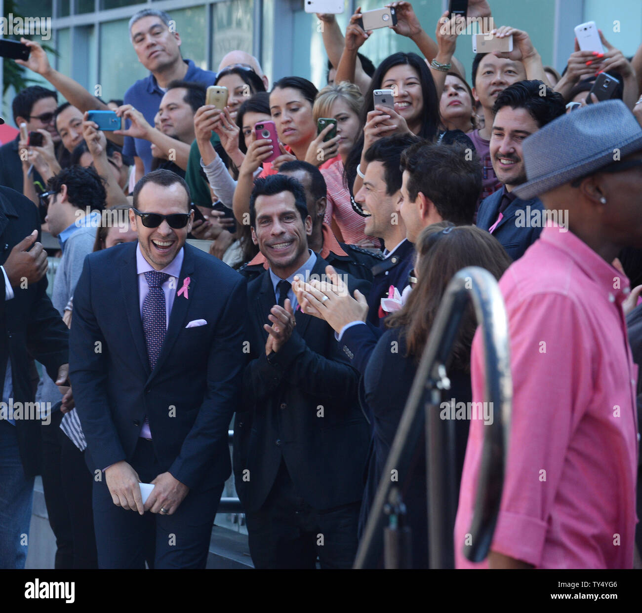 New Kids On The Block band members are all smiles before being ...