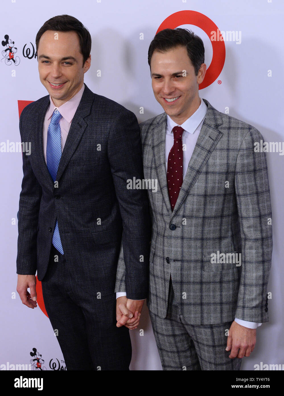 Actor Jim Parsons (L) and Todd Spiewak attend the 10th annual GLSEN ...
