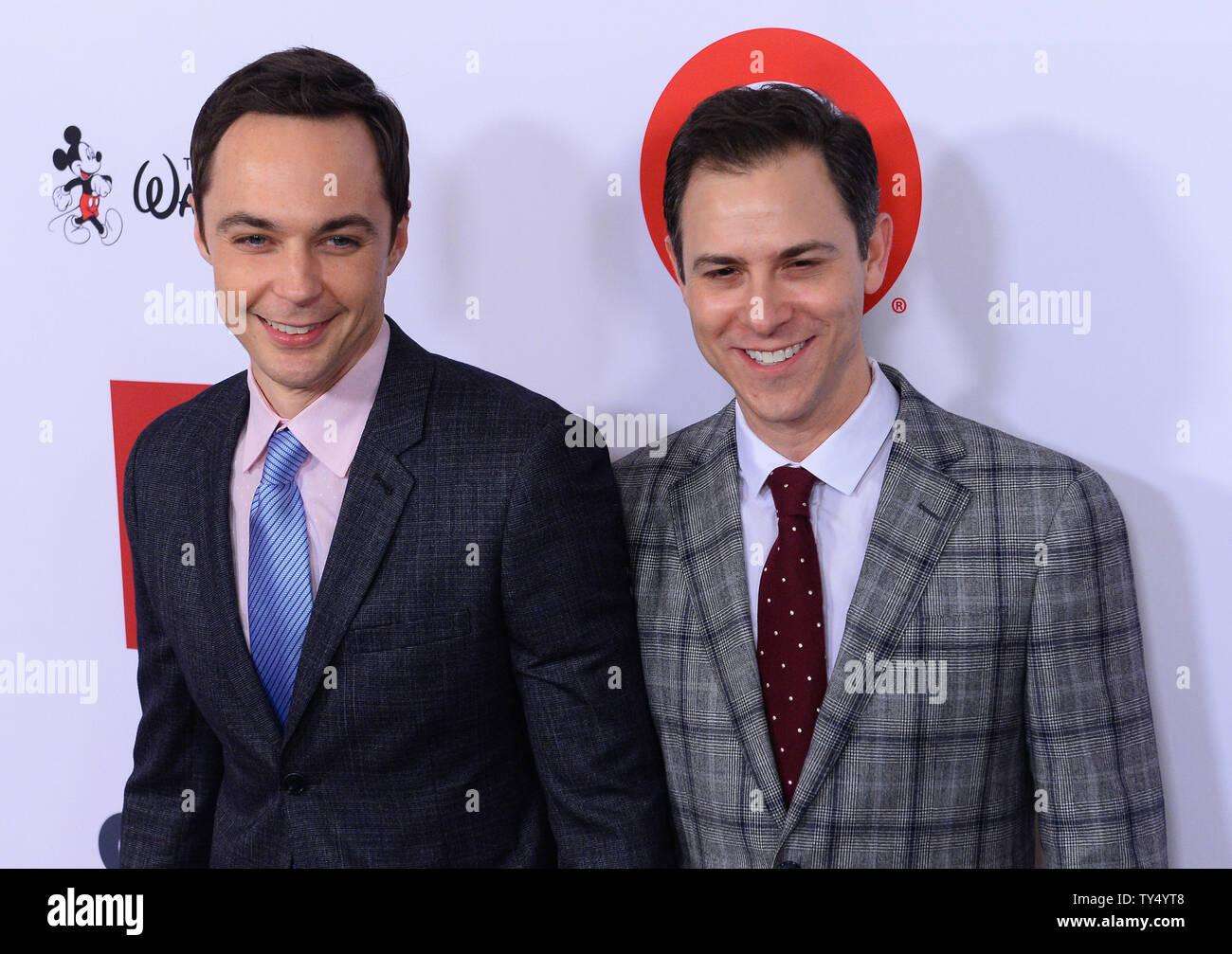 Actor Jim Parsons (L) and Todd Spiewak attend the 10th annual GLSEN ...