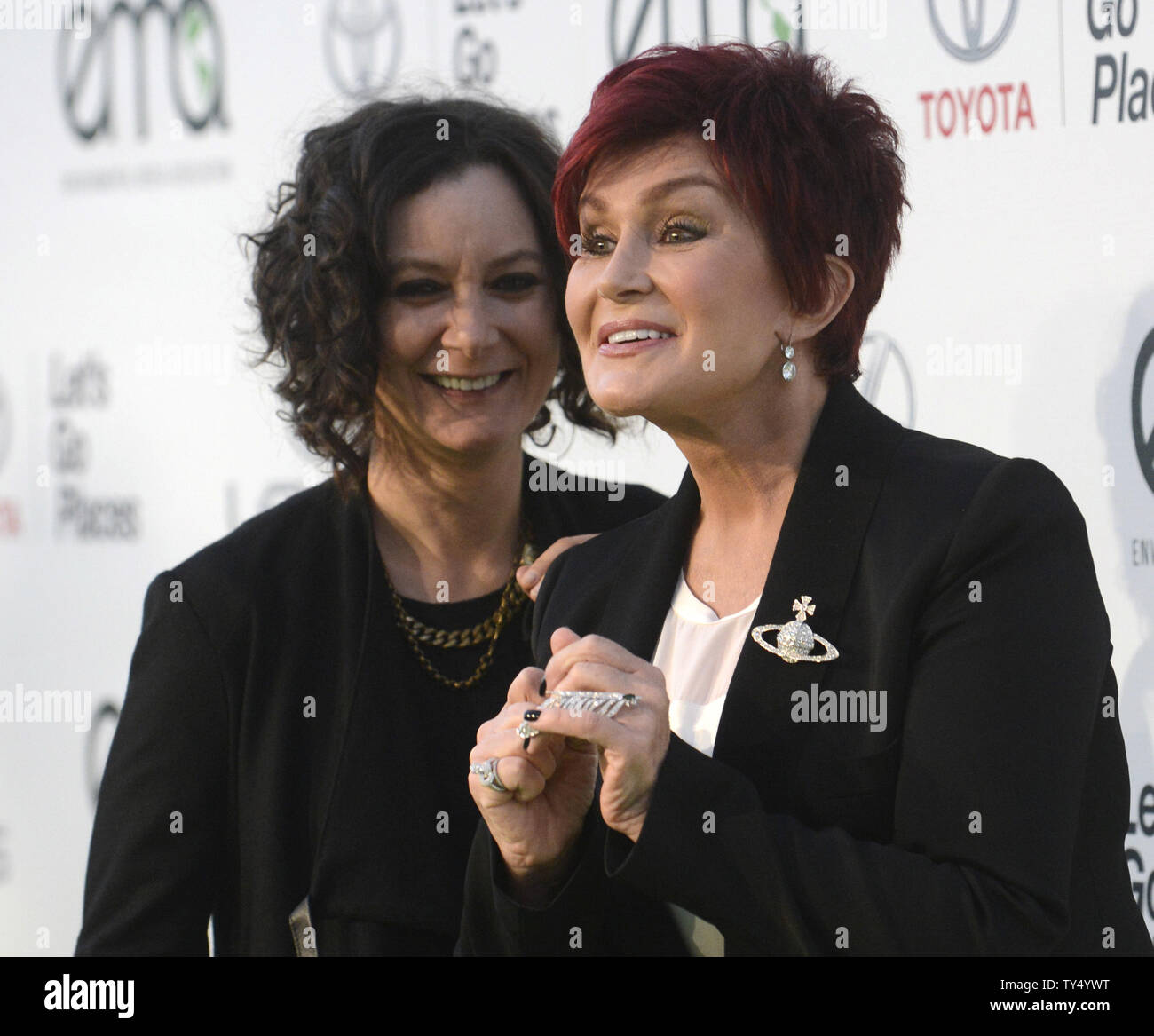 Sara Gilbert (L) and Sharon Osbourne attend the 2014 annual ...