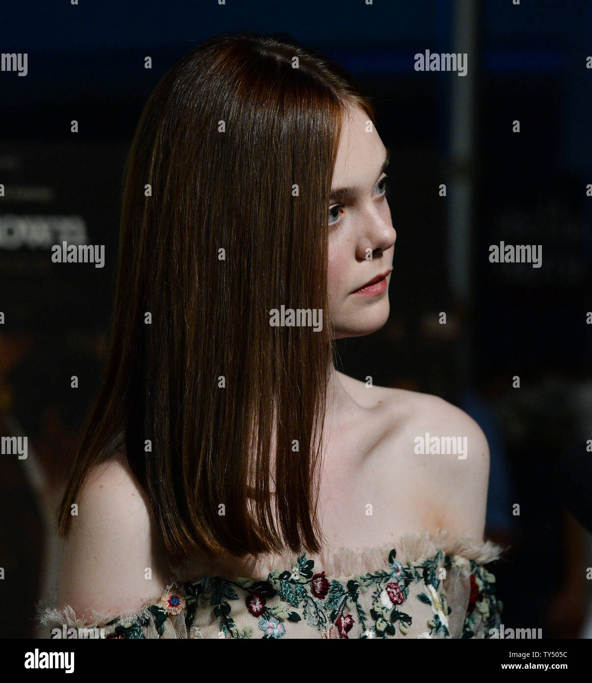 Cast member Elle Fanning attends the premiere of the biographical ...