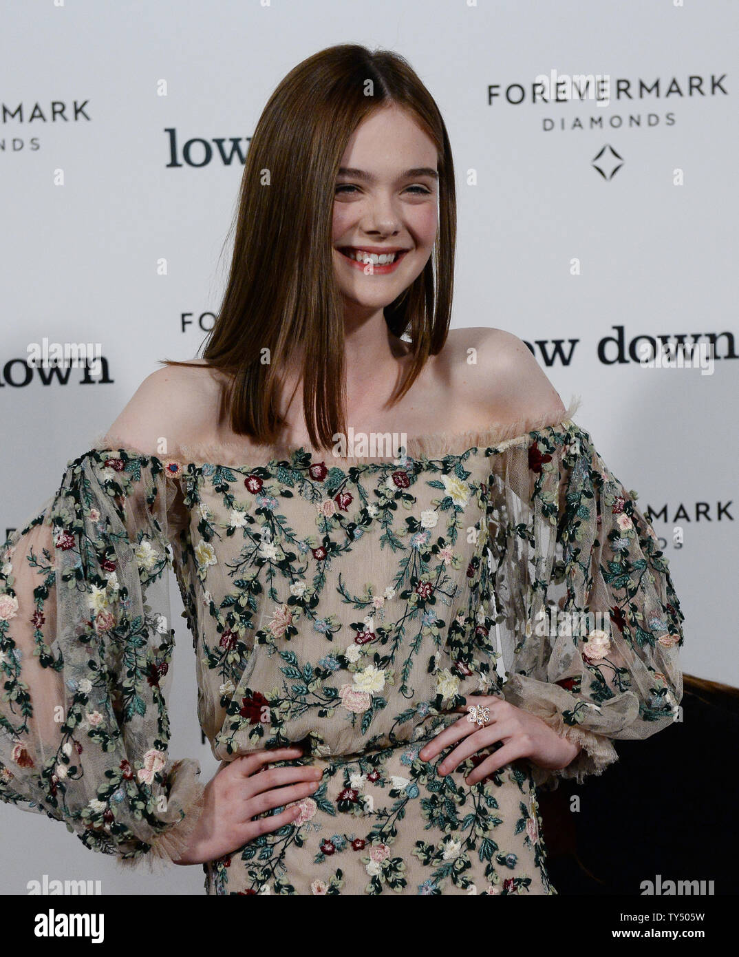Cast member Elle Fanning attends the premiere of the biographical ...