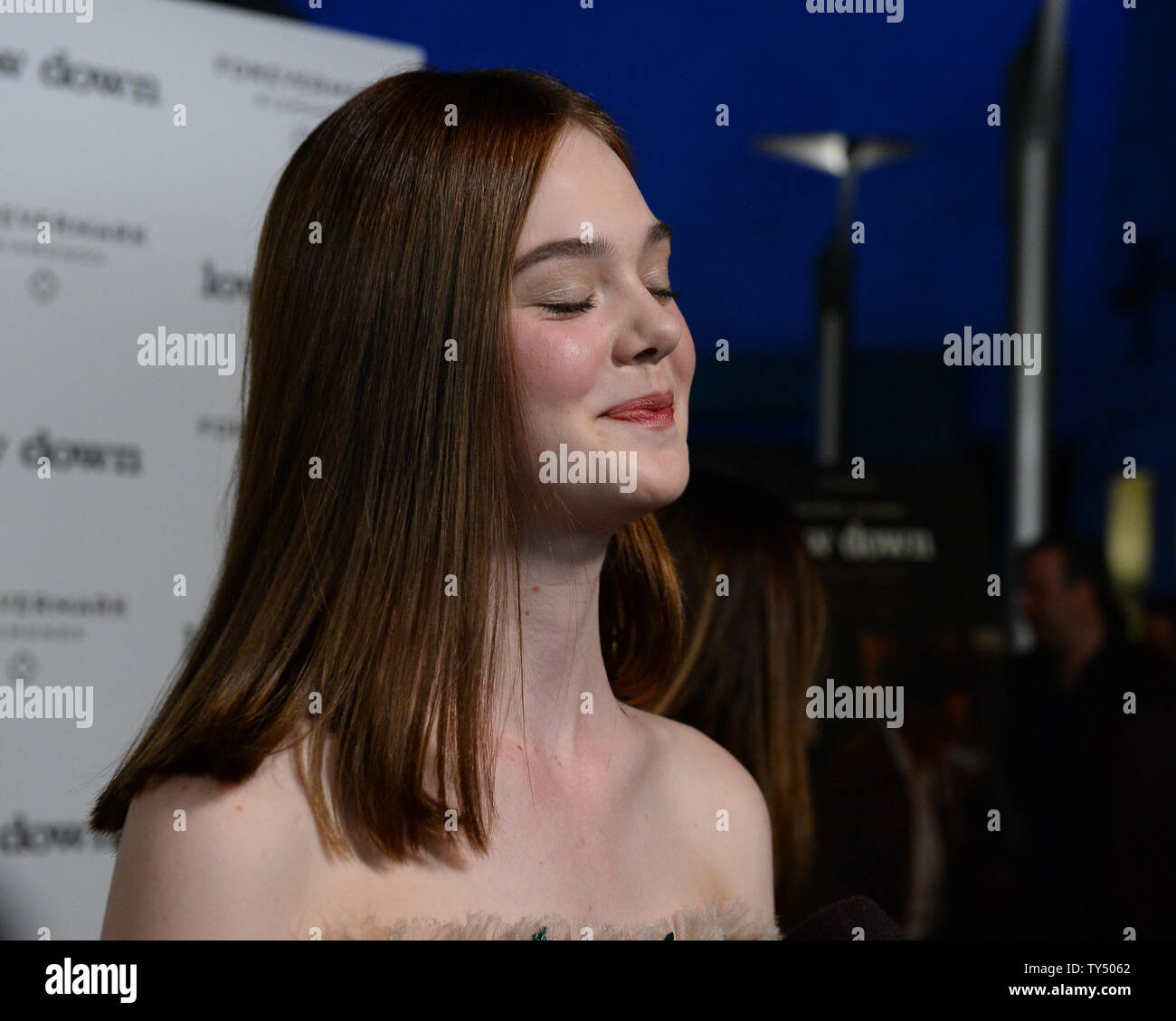 Cast member Elle Fanning attends the premiere of the biographical ...