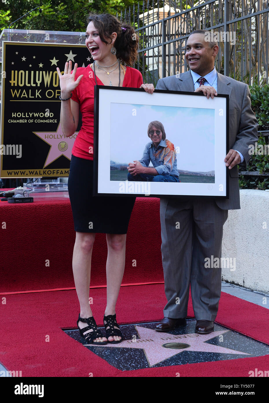 Jesse Belle Denver (L) and Zachary Deutschendorf, two of singer John ...