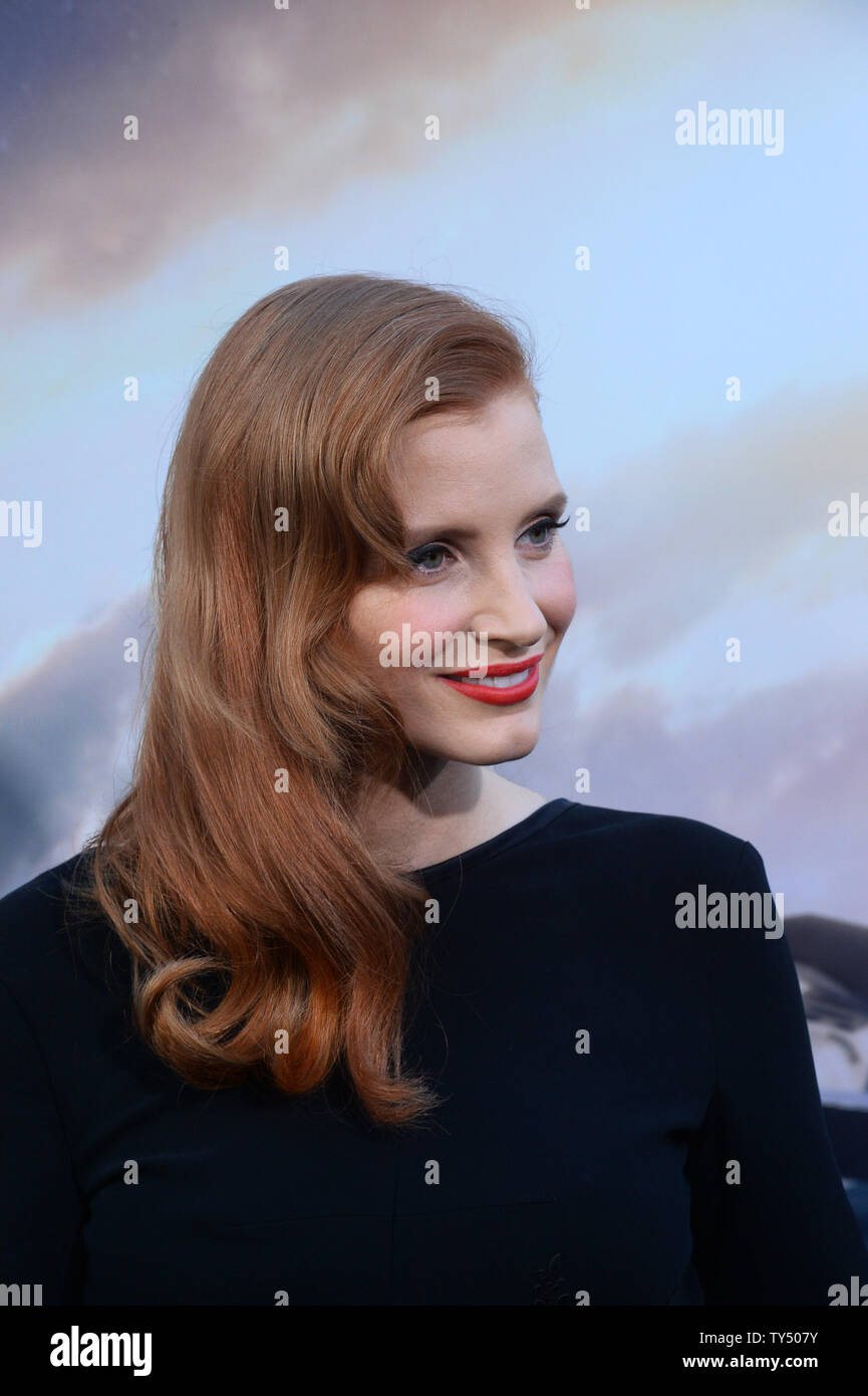 Cast member Jessica Chastain attends the premiere of the sci-fi motion ...