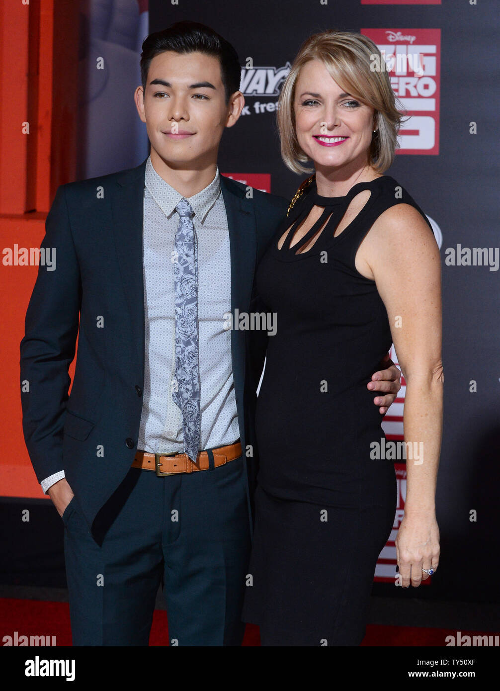 Cast member Ryan Potter, the voice of Hiro and his mother Jordanna ...