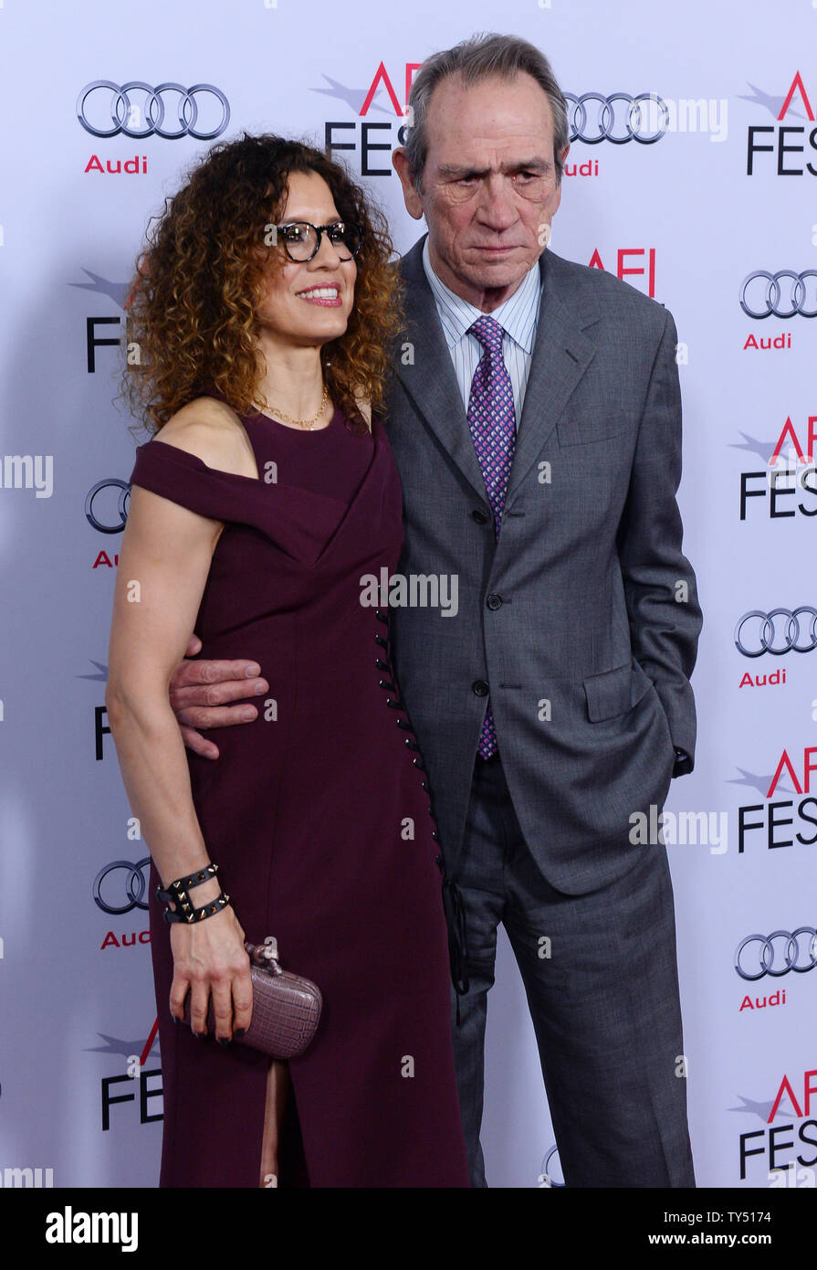 Cast members Grace Gummer (L) and Hilary Swank attend the premiere of ...