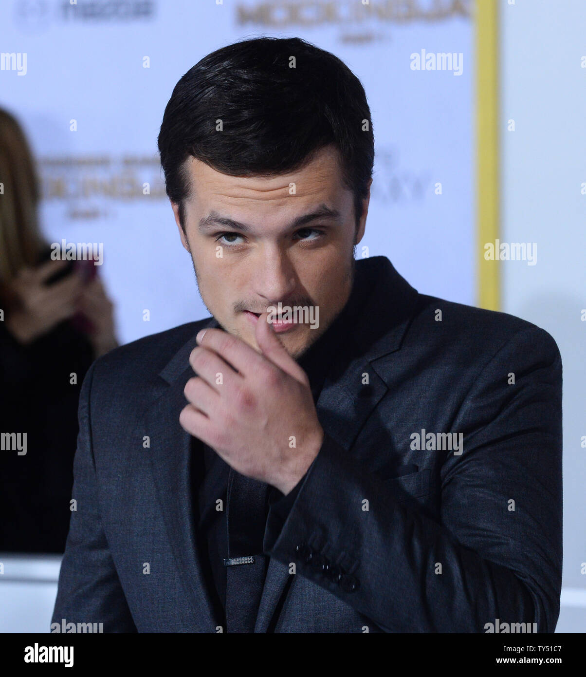 Cast member Josh Hutcherson attends the premiere of the sci-fi motion ...