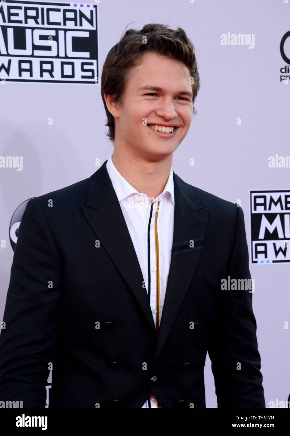 Actor Ansel Elgort arrives for the 42nd annual American Music Awards ...