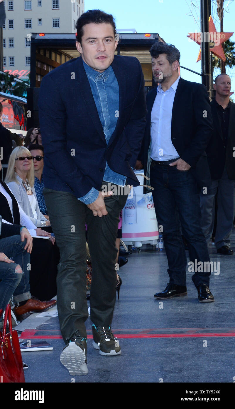 Actor Orlando Bloom attends an unveiling ceremony honoring director ...