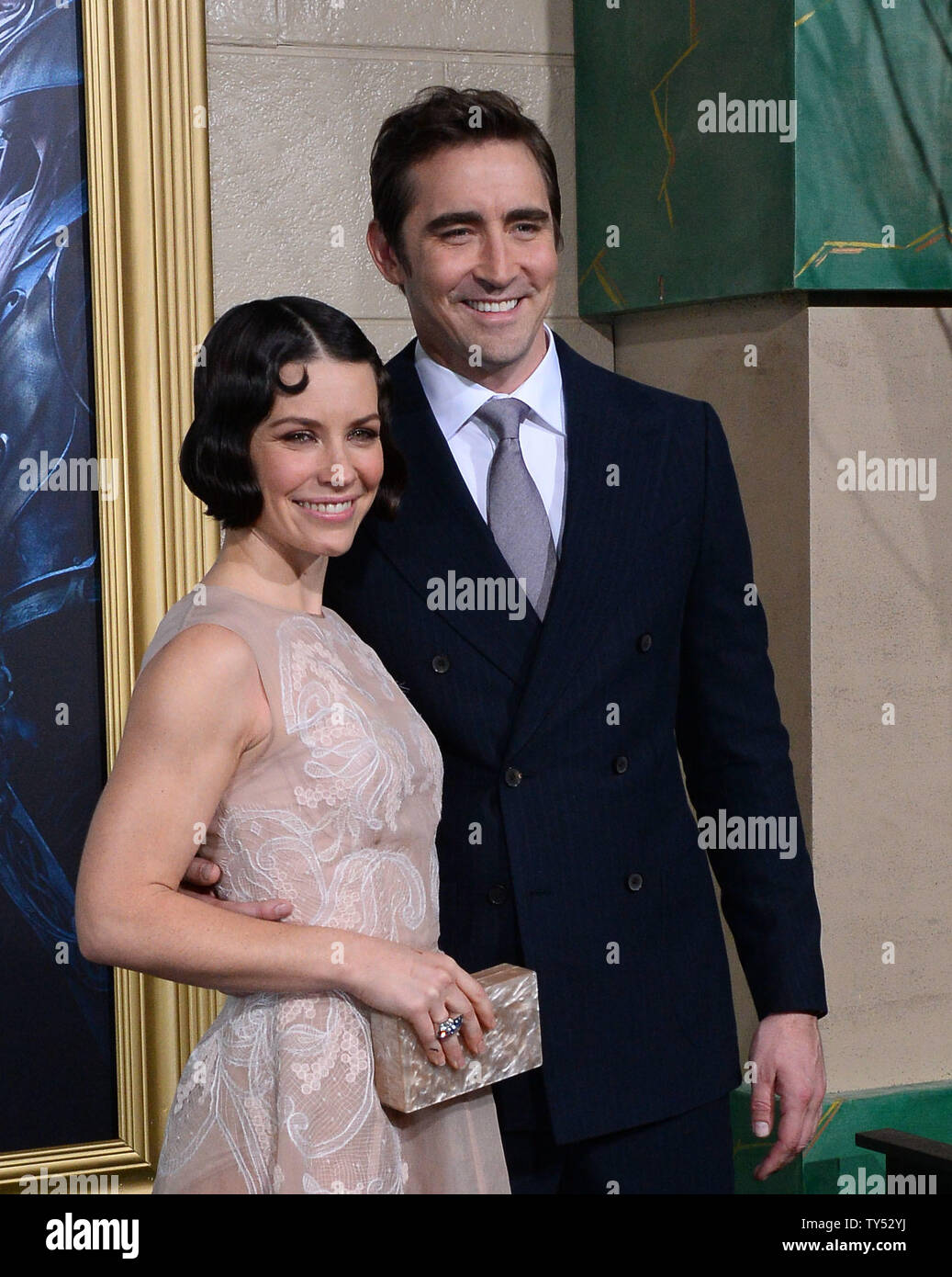 Actors Evangeline Lilly, left, and Lee Pace attends the premiere of the ...