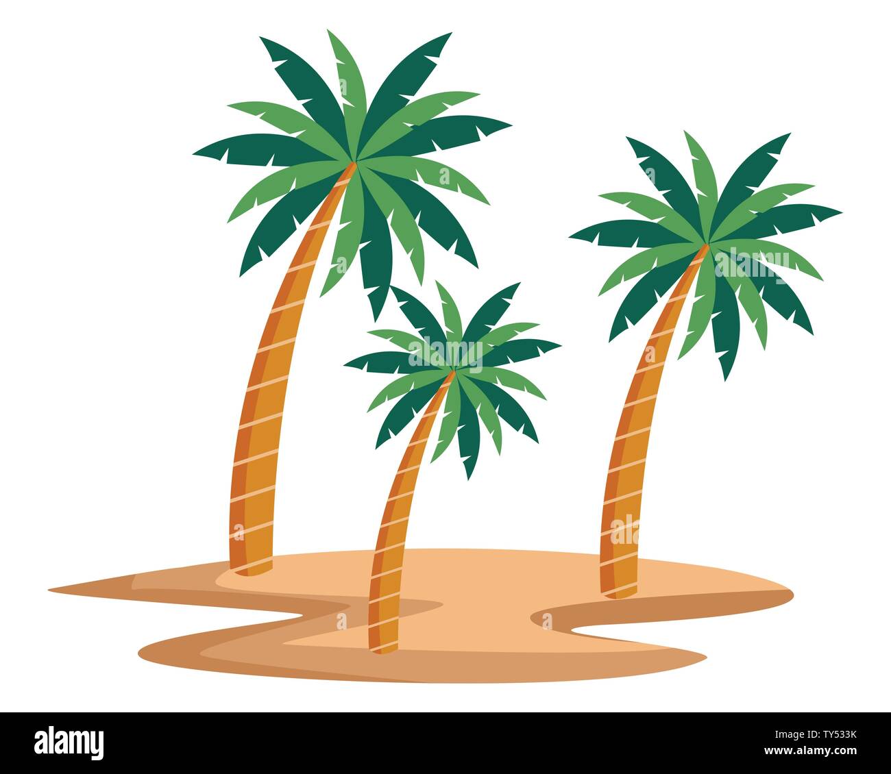 palm tree over sand icon cartoon Stock Vector Image & Art - Alamy
