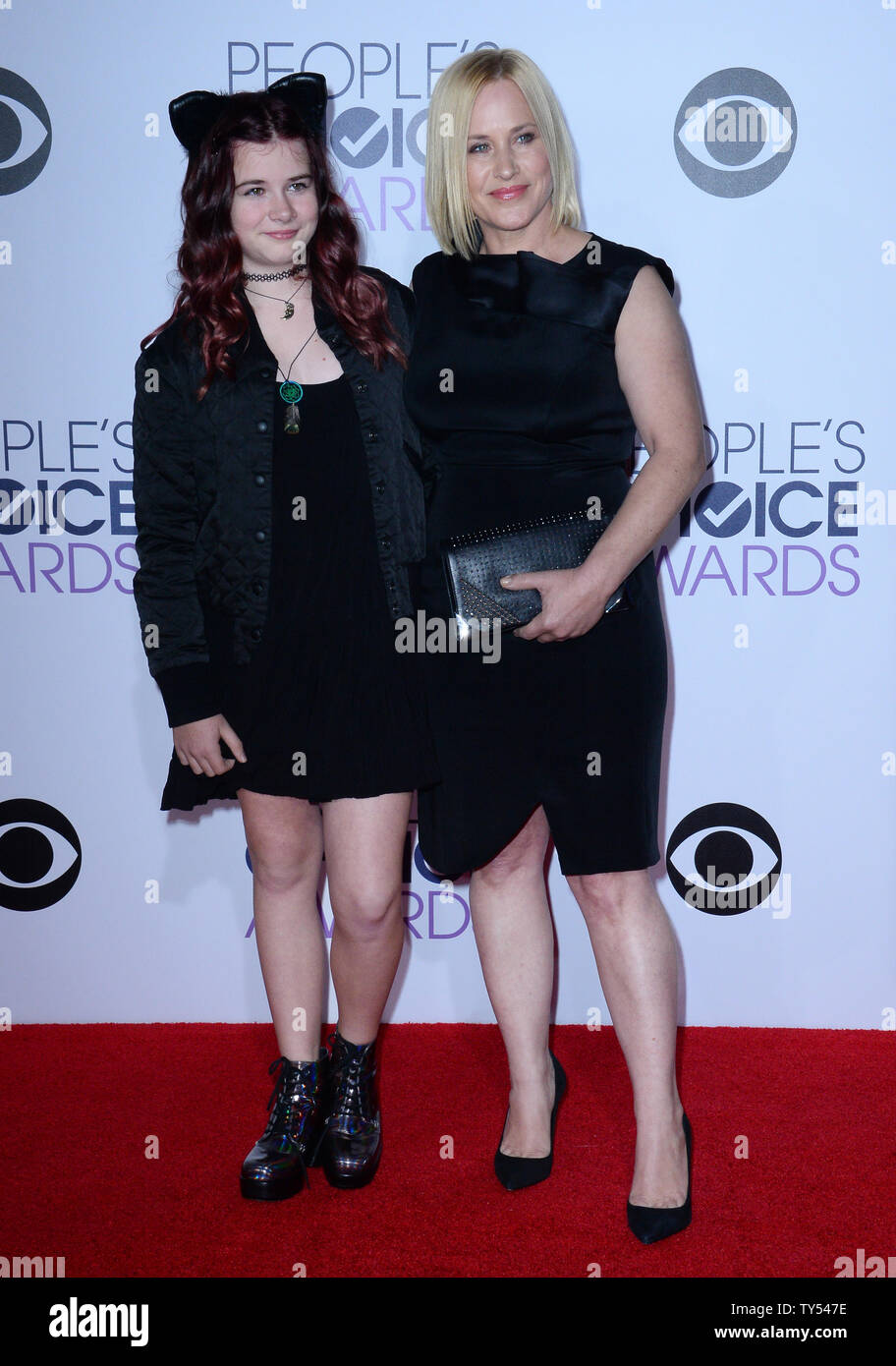 Actress Patricia Arquette (R) and daughter Harlow Olivia Calliope Jane ...