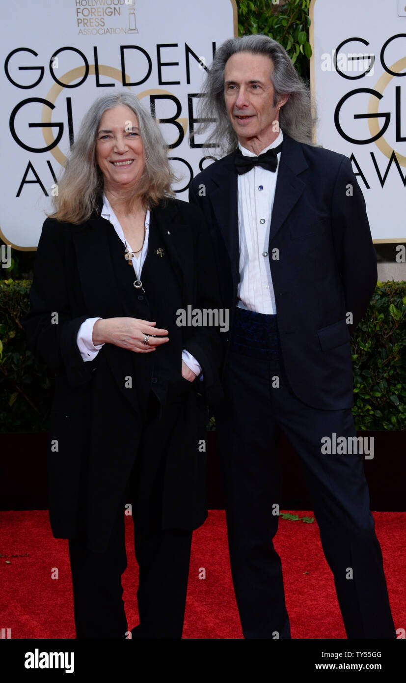 Musicians Patti Smith and Lenny Kaye attends the 72nd annual Golden ...