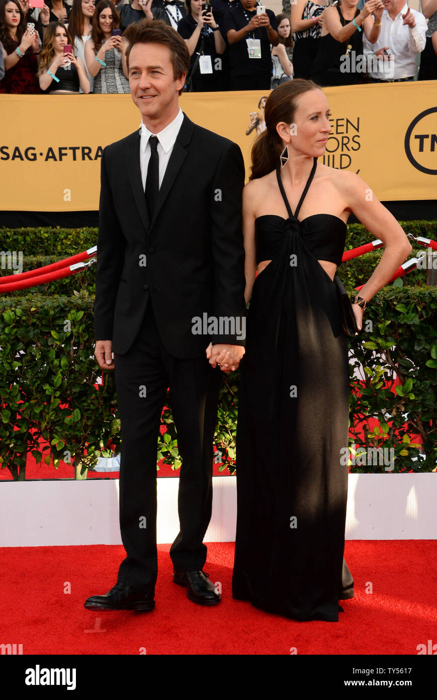 Actor Ed Norton and his wife Shauna Robertson arrive for the 21st ...