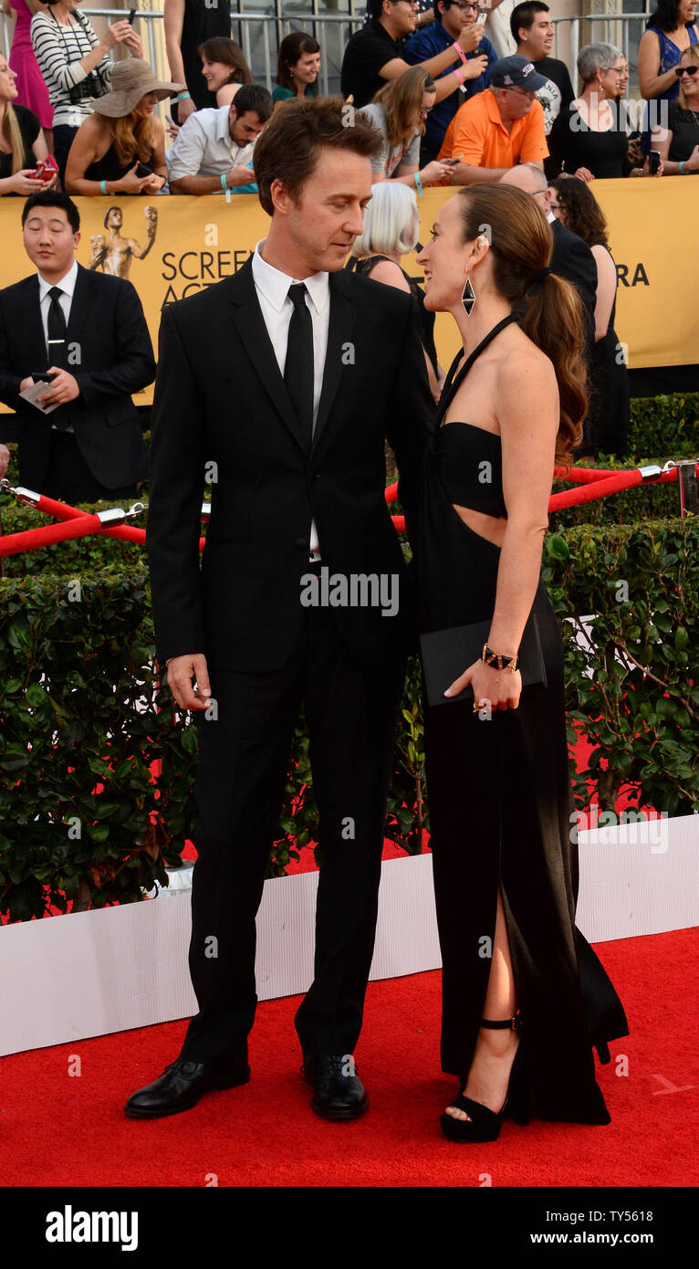 Actor Ed Norton and his wife Shauna Robertson arrive for the 21st ...