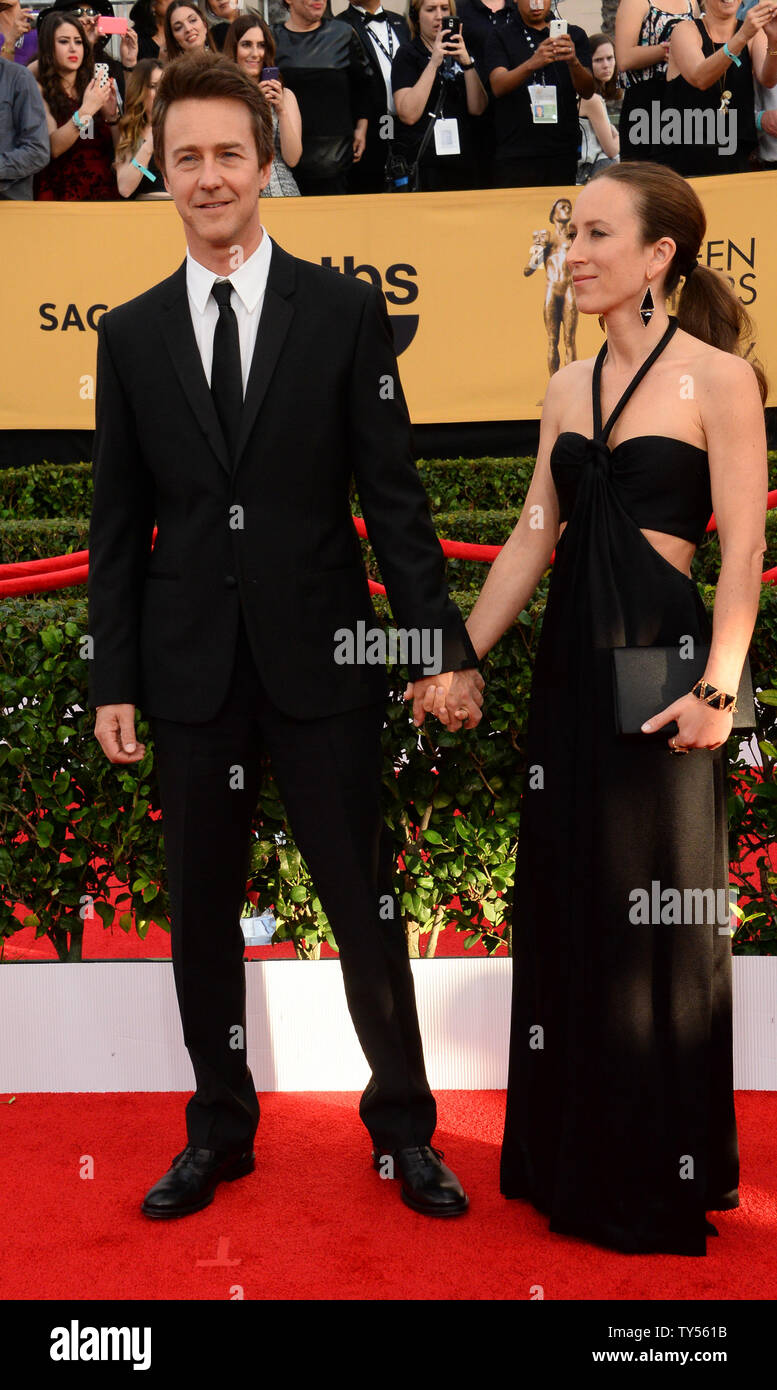 Actor Ed Norton and his wife Shauna Robertson arrive for the 21st ...