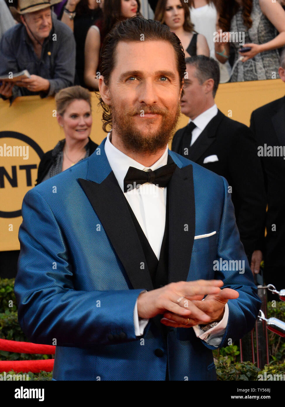 Actor Matthew McConaughey arrives for the 21st annual SAG Awards held ...