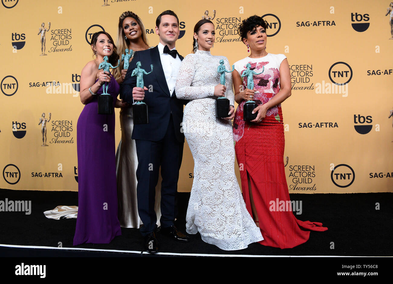 (L-R) Actors Elizabeth Rodriguez, Laverne Cox, Matt McGorry, Dascha ...