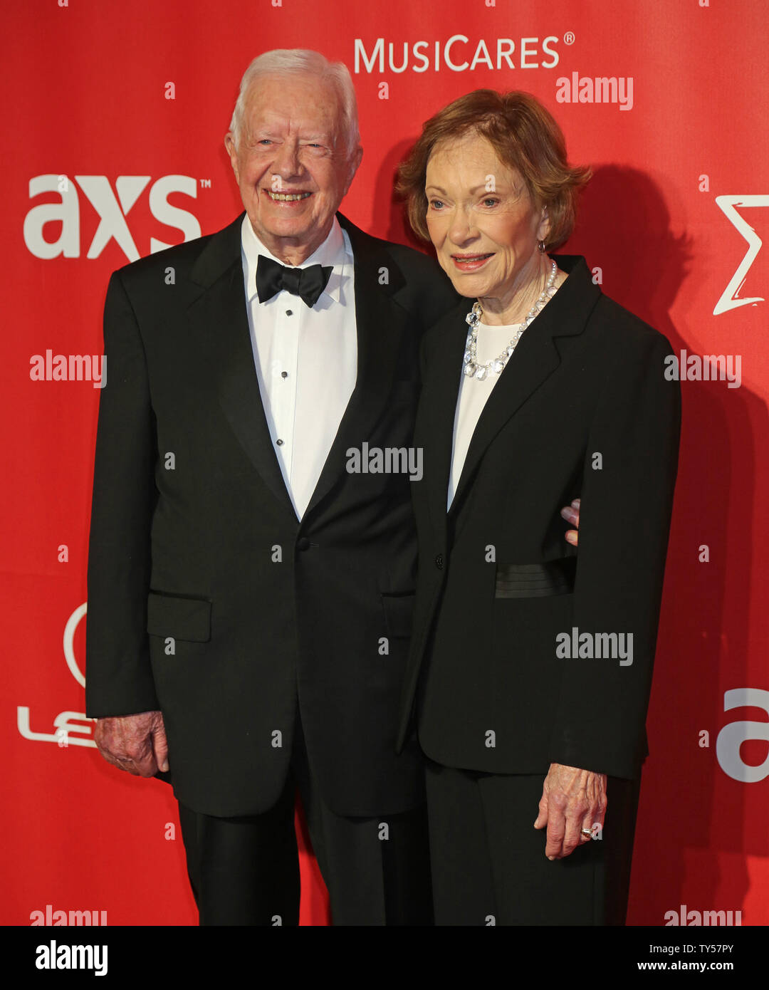 Former U.S. President Jimmy Carter and his wife Rosalynn Carter attend ...
