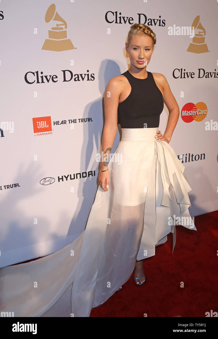 Iggy Azalea arrives on the red carpet before the annual Clive Davis Pre ...
