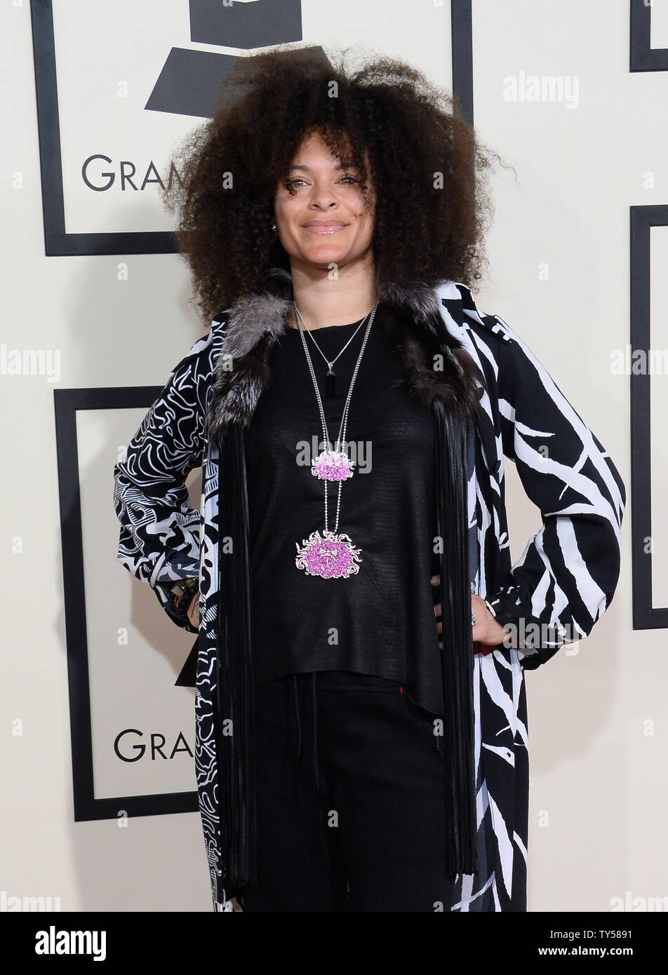 Mali Hunter arrives for the 57th Grammy Awards at Staples Center in Los ...