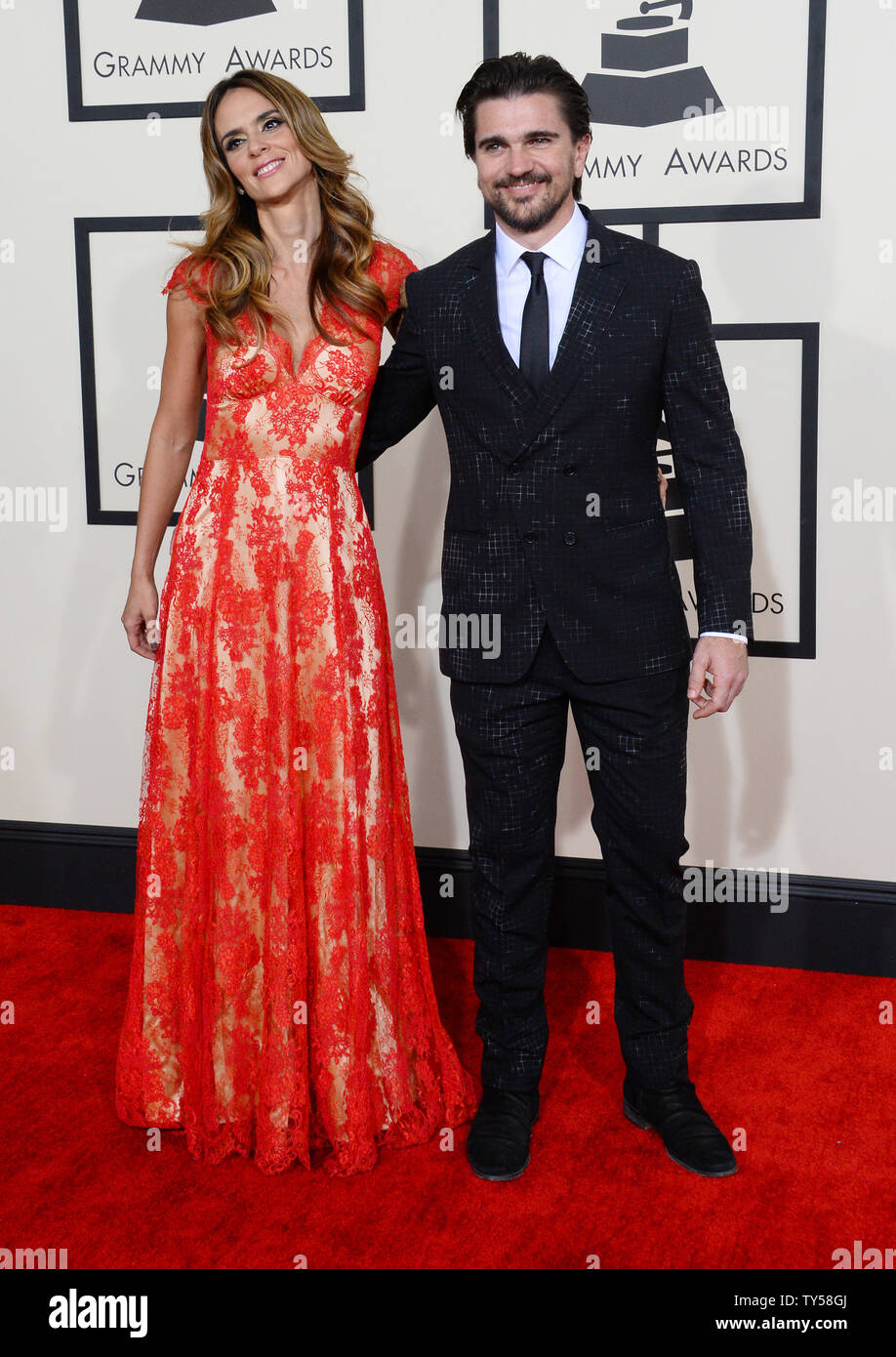 Columbian musician Juanes and his wife Karen Martinez arrive for the ...