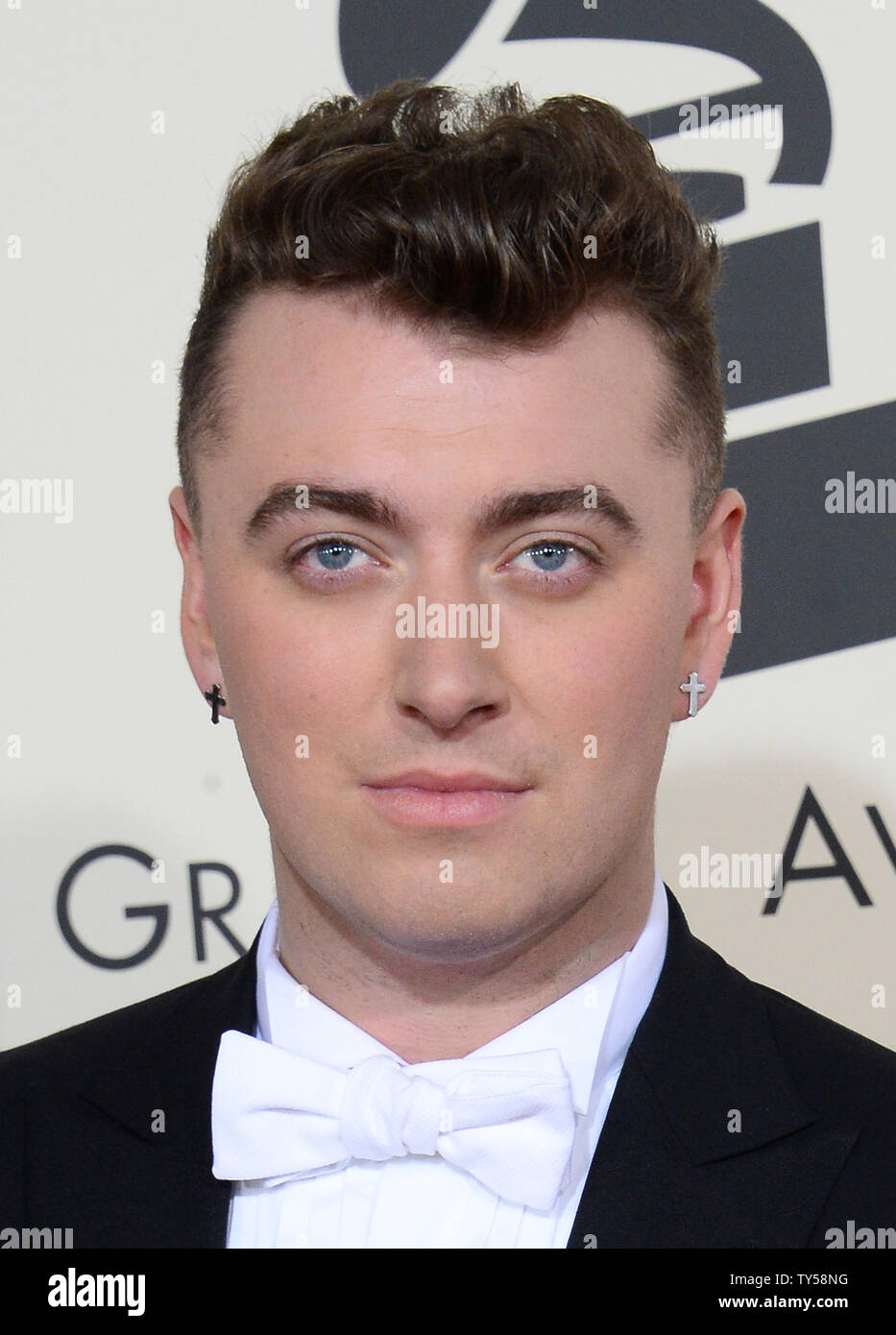 Singer-songwriter Sam Smith arrives for the 57th Grammy Awards at ...