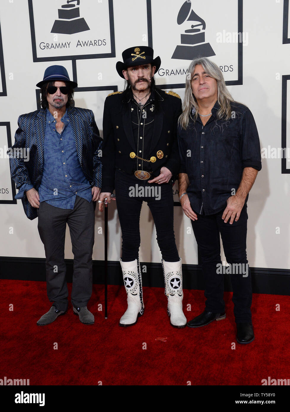 Musical group Motorhead arrives for the 57th Grammy Awards at Staples ...