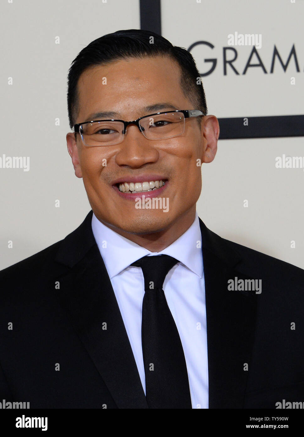 Jared Cassedy arrives for the 57th Grammy Awards at Staples Center in ...