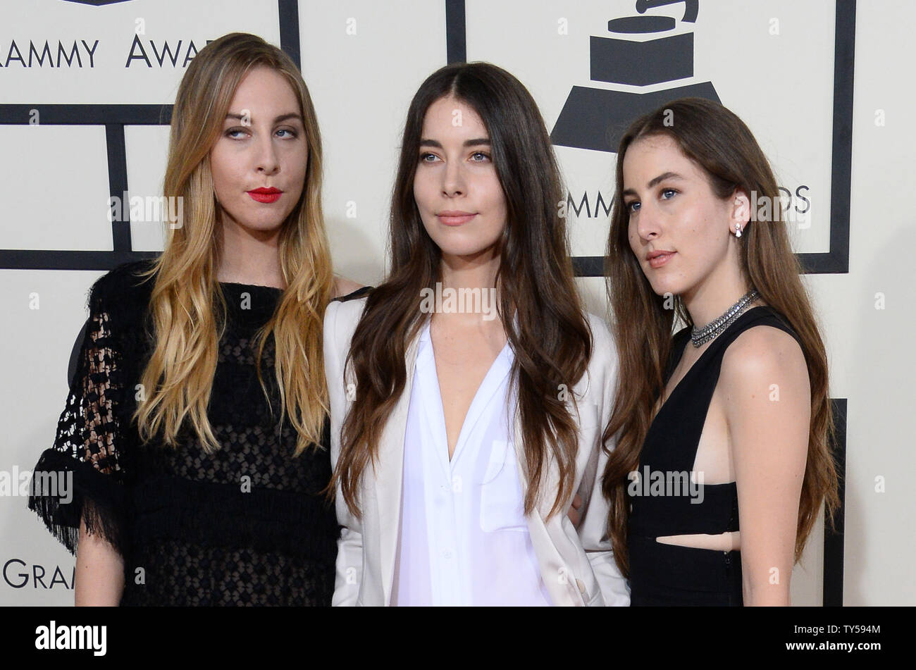 (L-R) Este Haim, Danielle Haim and Alana Haim, of the musical group ...