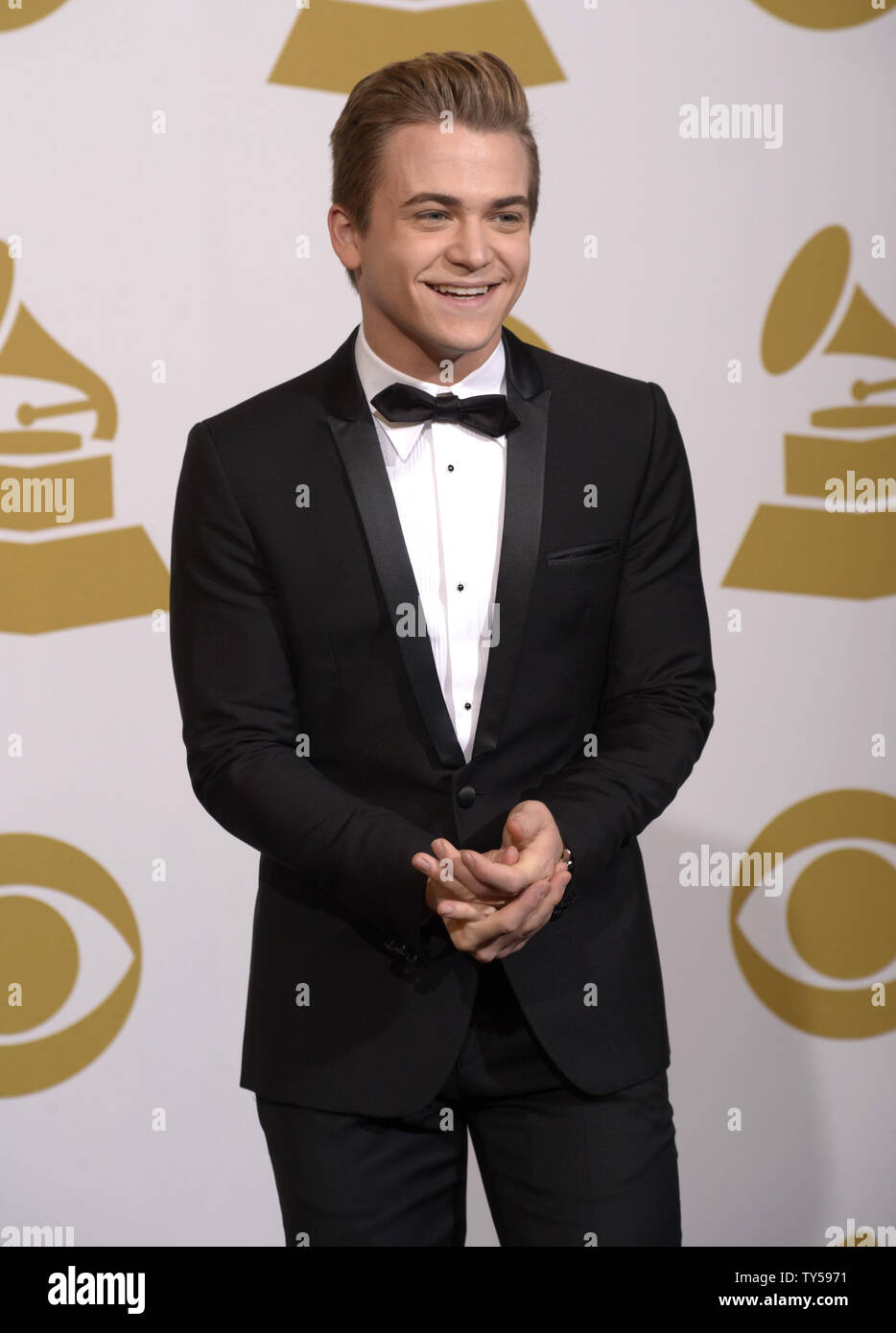 Singer Hunter Hayes poses backstage during the 57th Grammy Awards at ...