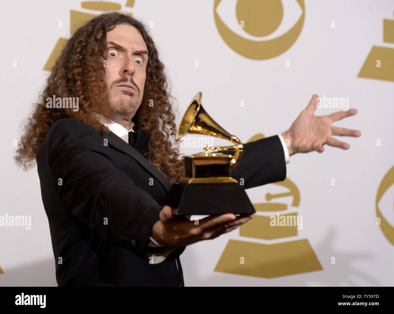 Singer Weird Al' Yankovic, winner of Best Comedy Album for "Mandatory ...
