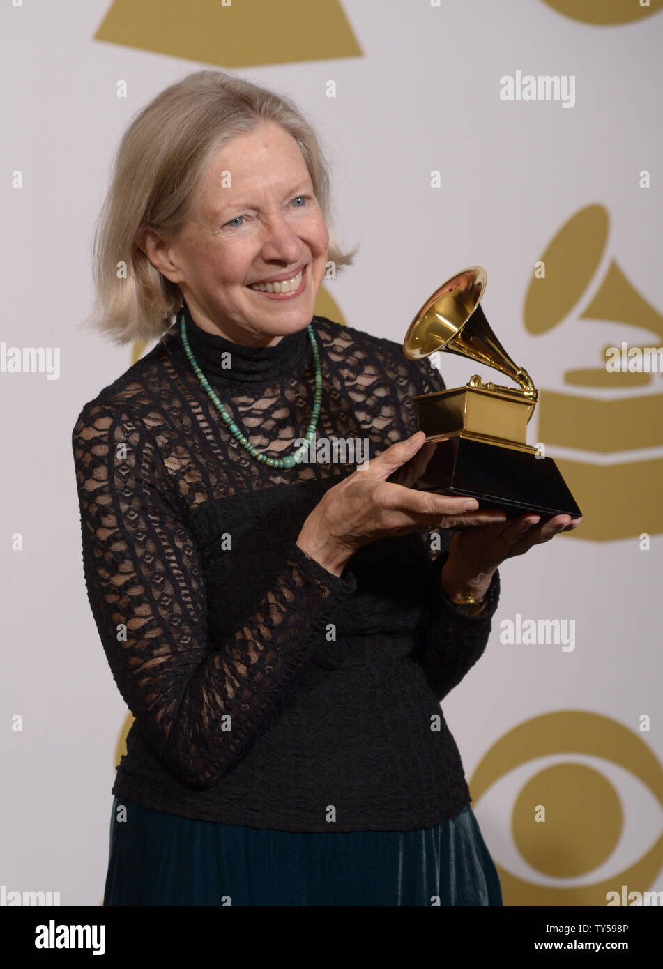 Producer Judith Sherman, poses backstage with the award for Producer of ...